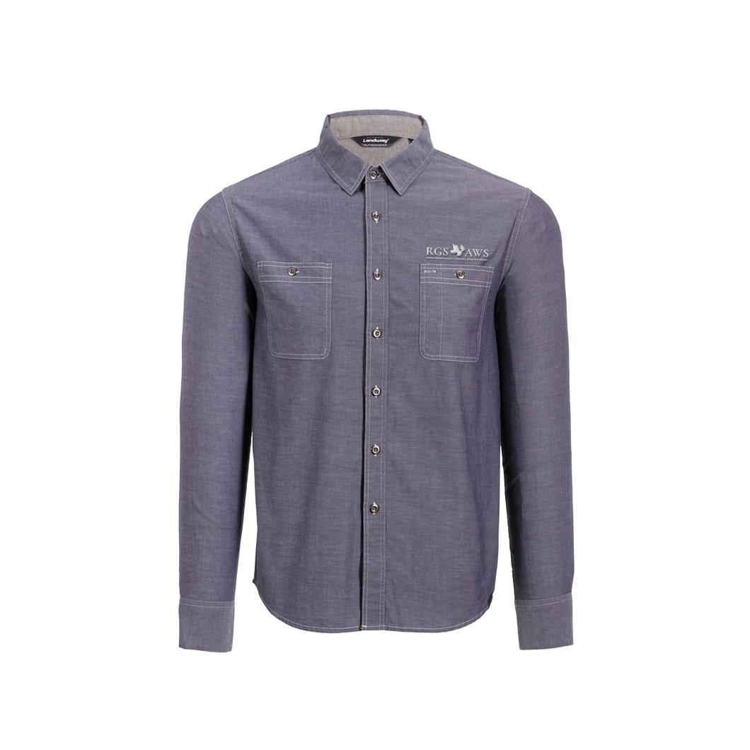 Chambray Workshirt: Embroidered with RGS & AWS Logo – RGS | AWS Upland ...